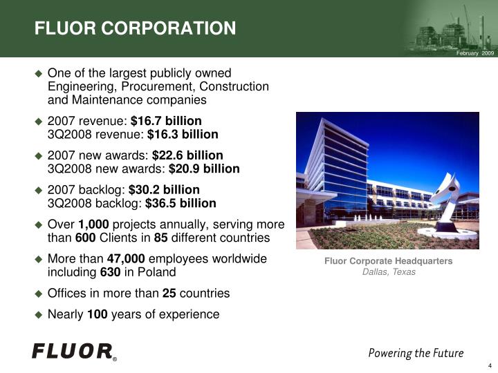 PPT - FLUOR AS EPC LEADER IN POWER SECTOR PowerPoint Presentation - ID ...
