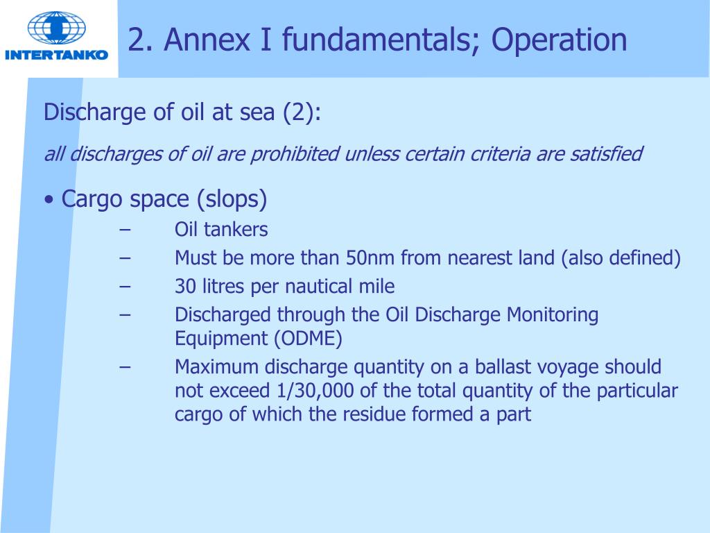PPT - MARPOL Annex I Regulations for the Prevention of Pollution by Oil ...