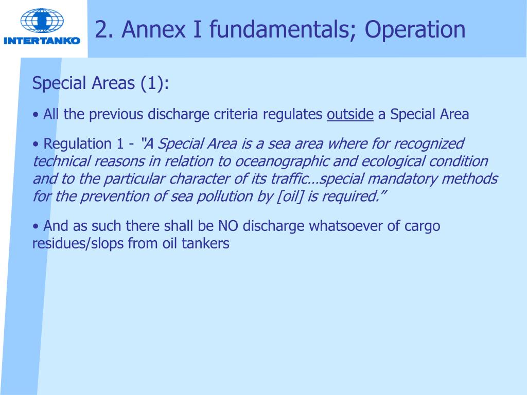 PPT - MARPOL Annex I Regulations for the Prevention of Pollution by Oil ...