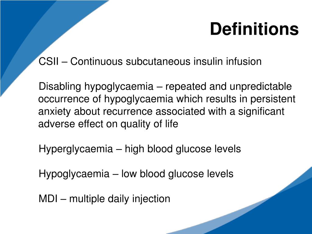 PPT - Continuous subcutaneous insulin infusion for the treatment of ...