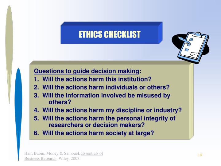 PPT - ETHICS IN BUSINESS RESEARCH PowerPoint Presentation - ID:194223