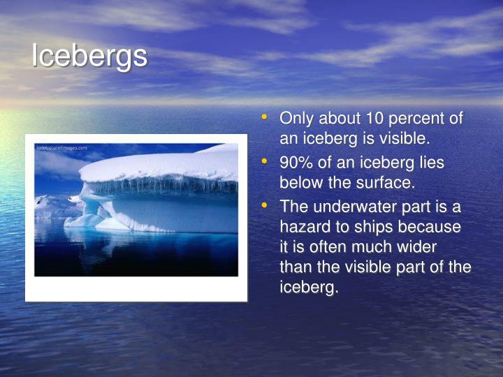 PPT - 11.2 Icebergs Objective - Explain how icebergs are formed and why ...