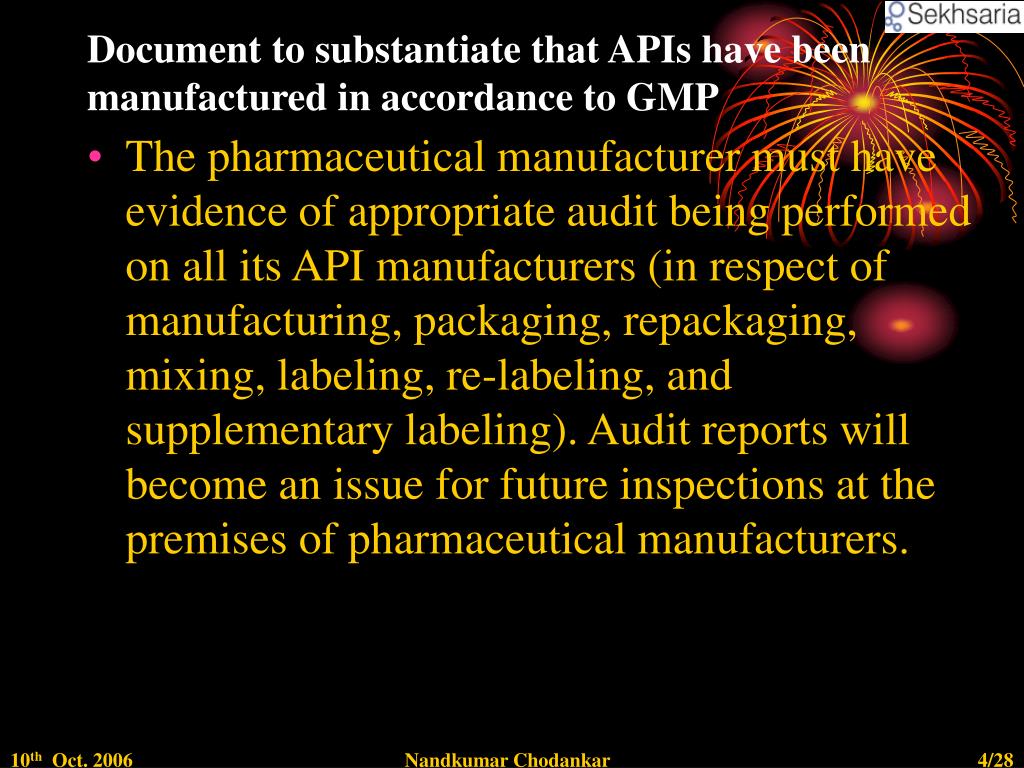 PPT - Impact of European Legislation on Indian API Manufacturers ...