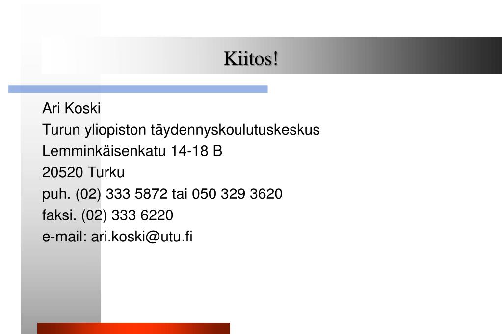 PPT - Avoin yliopisto alueellisena toimijana -selvitys Ari Koski ...