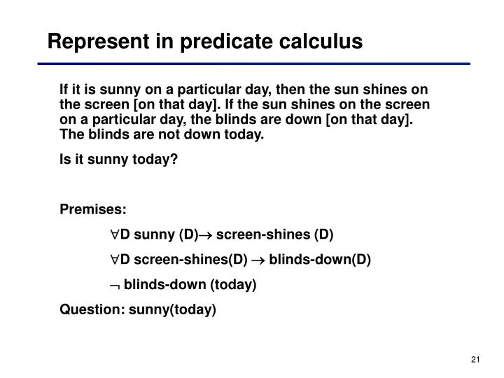 PPT - The Predicate Calculus PowerPoint Presentation - ID:196810