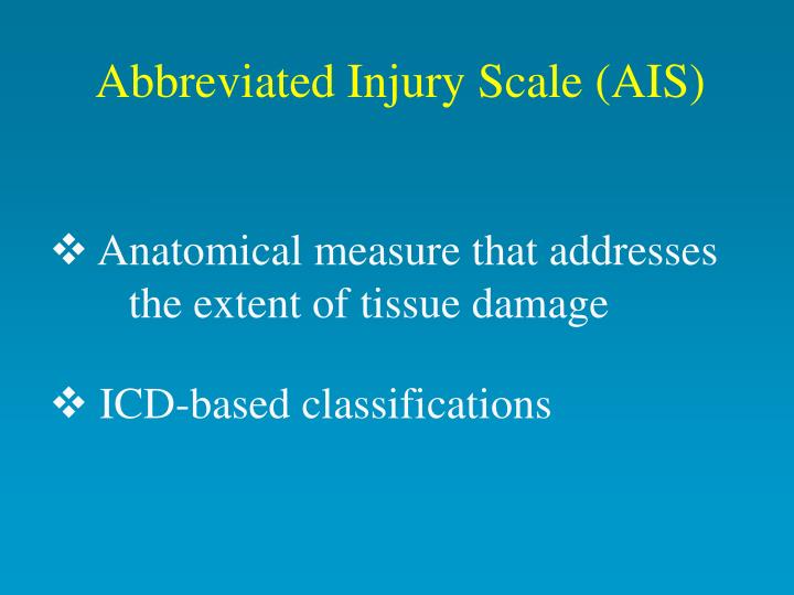 PPT - Measuring Injury Severity PowerPoint Presentation - ID:197749