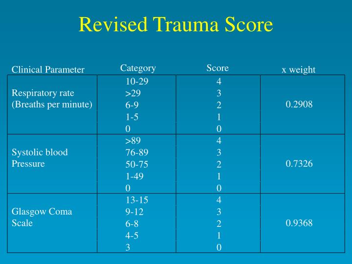 PPT - Measuring Injury Severity PowerPoint Presentation - ID:197749