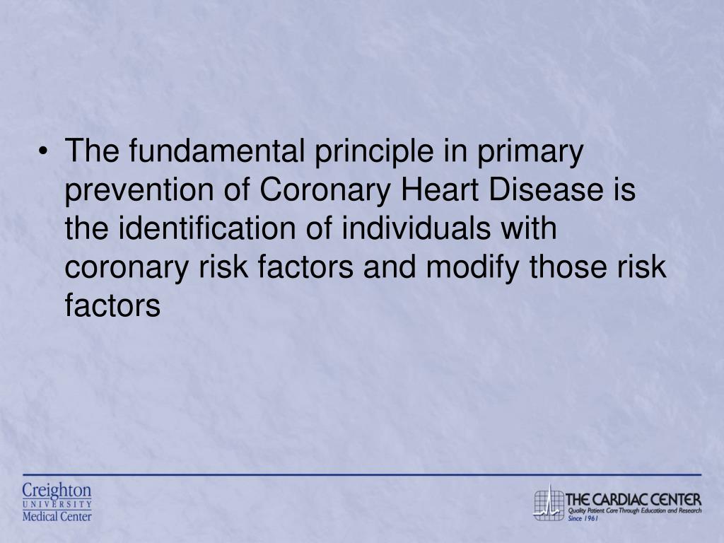 PPT - Primary Prevention of Coronary Heart Disease PowerPoint ...
