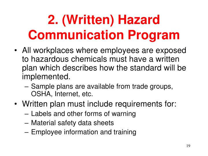 PPT - HAZARD COMMUNICATION and MSDS PowerPoint Presentation - ID:199564