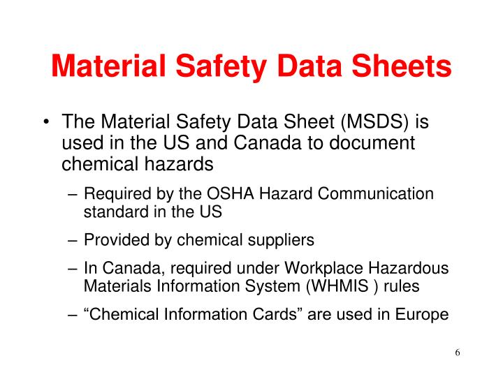 PPT - HAZARD COMMUNICATION and MSDS PowerPoint Presentation - ID:199564
