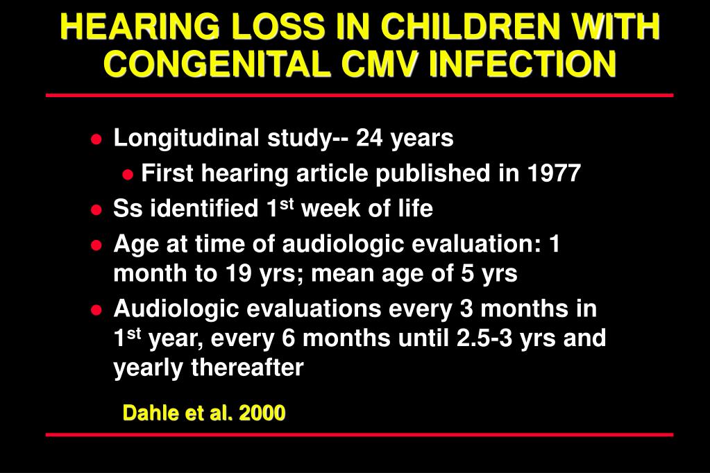 Ppt Congenital Cytomegalovirus Infection And Hearing Loss Powerpoint