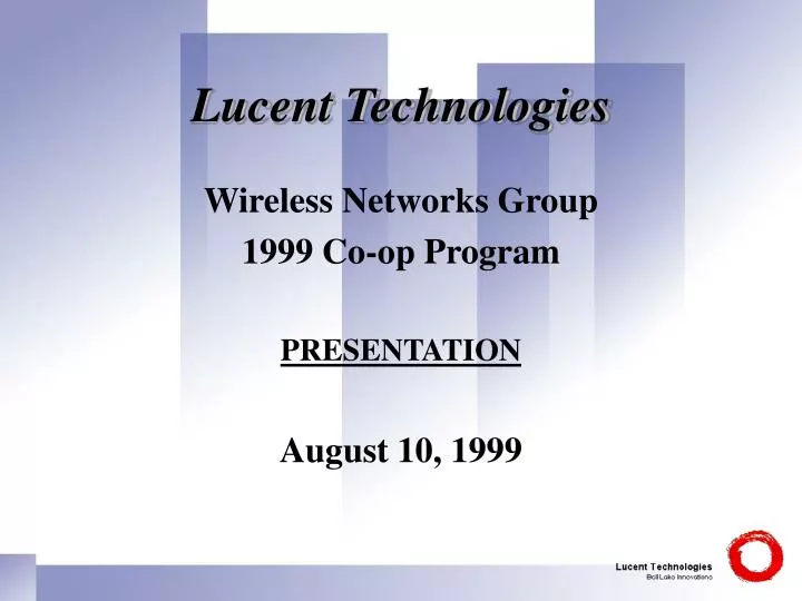 PPT - Lucent Technologies PowerPoint Presentation, free download - ID:200441