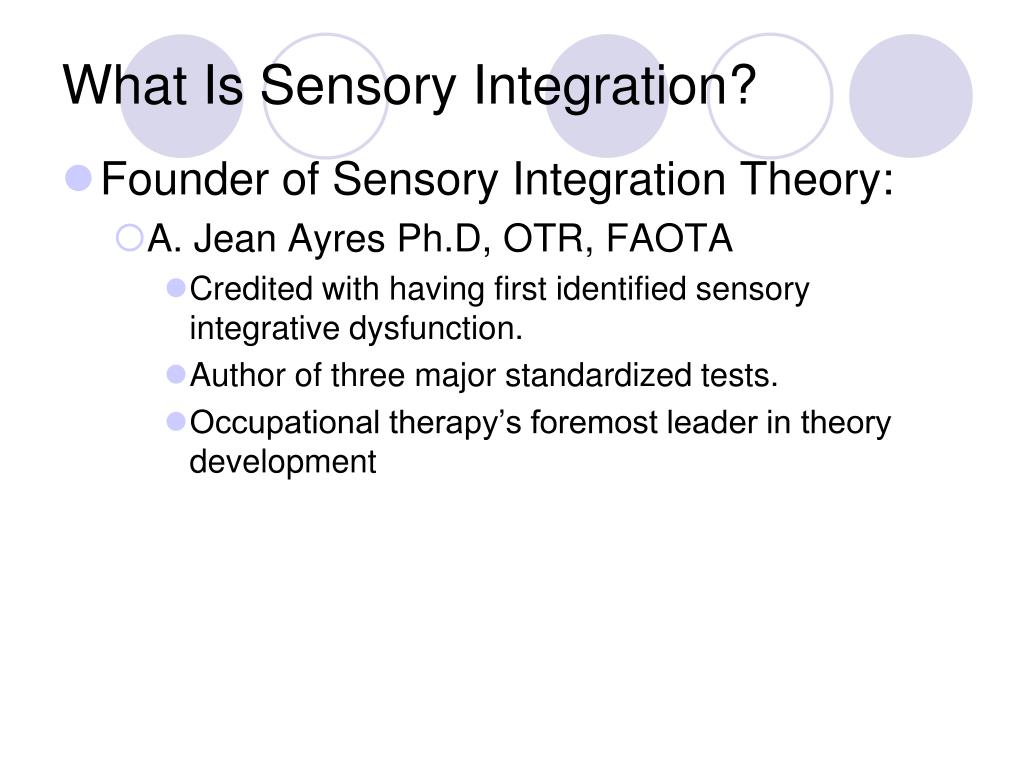 PPT A Review Of Sensory Integration Therapy As A Treatment For Autism