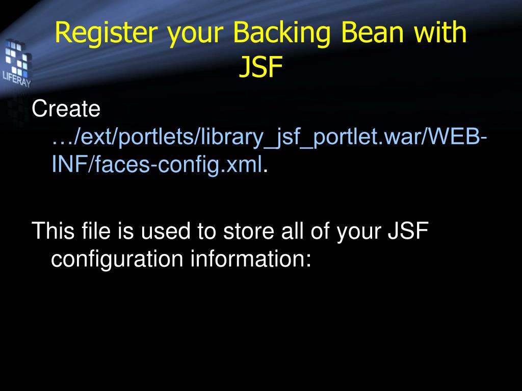 PPT - JSF Portlet Backing Beans and UI Components PowerPoint Presentation - ID:202021