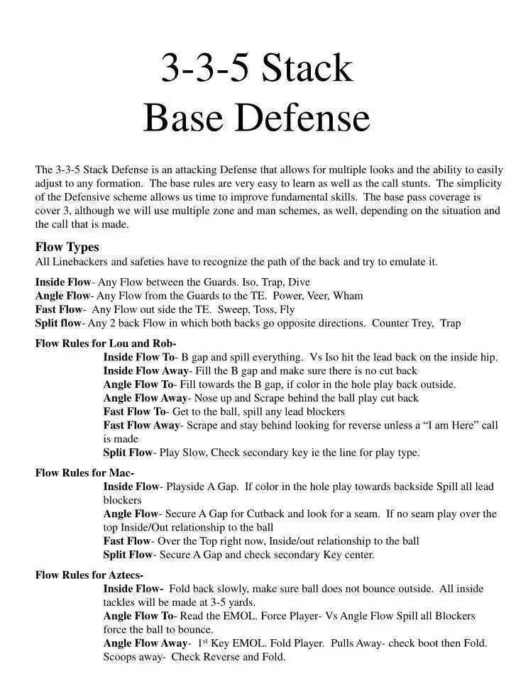 PPT - 3-3-5 Stack Base Defense PowerPoint Presentation - ID:202127