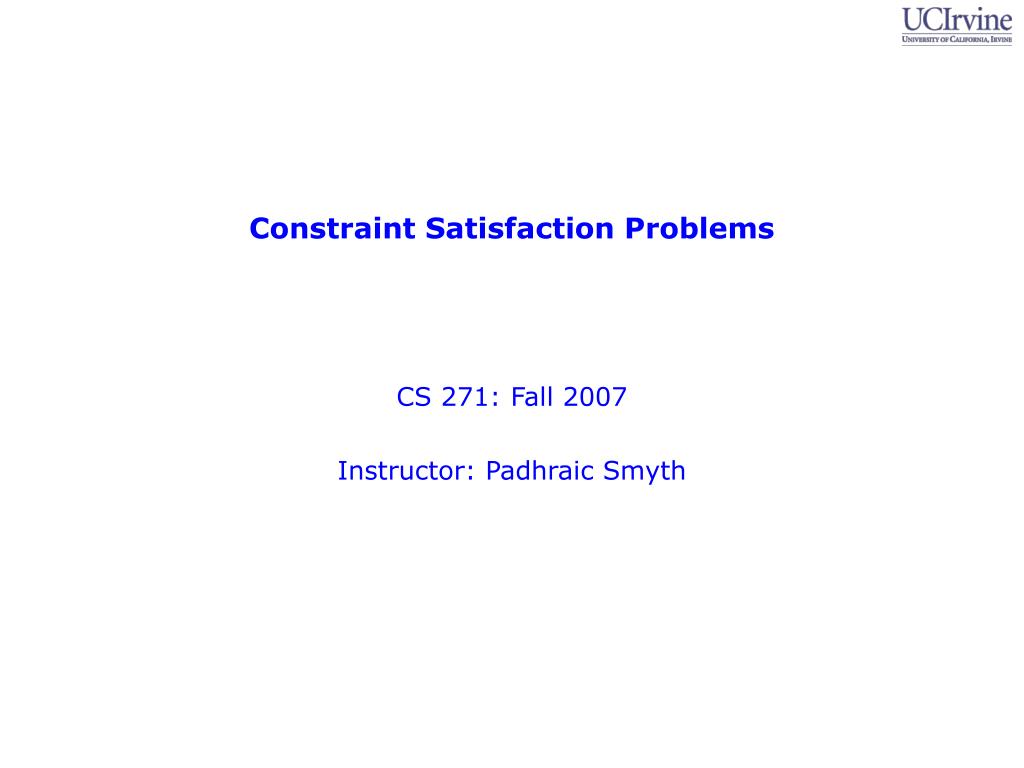 PPT - Constraint Satisfaction Problems PowerPoint Presentation, free ... PPT - Constraint Satisfaction Problems PowerPoint Presentation, free ...