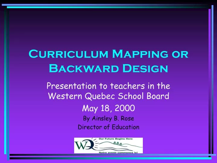 Backwards Mapping Powerpoint