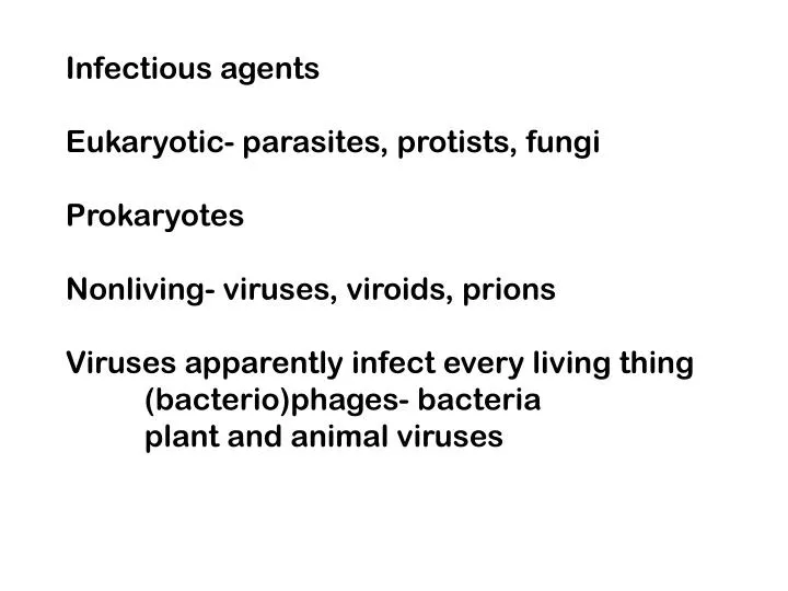 PPT - Infectious agents Eukaryotic- parasites, protists, fungi ...