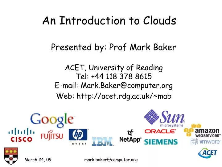 PPT - An Introduction to Clouds PowerPoint Presentation, free download ...