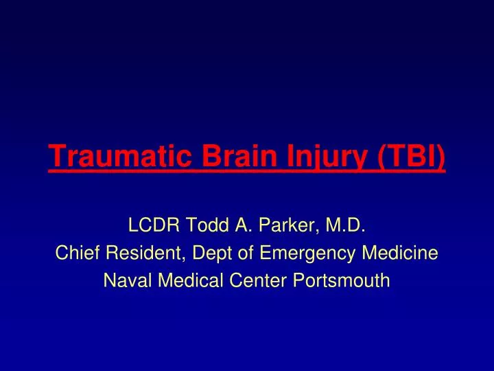 PPT - Traumatic Brain Injury (TBI) PowerPoint Presentation, free ...