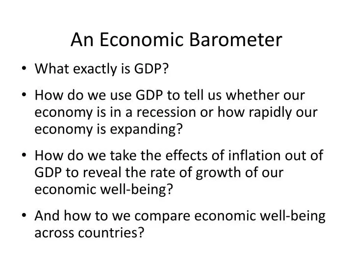 PPT - An Economic Barometer PowerPoint Presentation, free download - ID ...