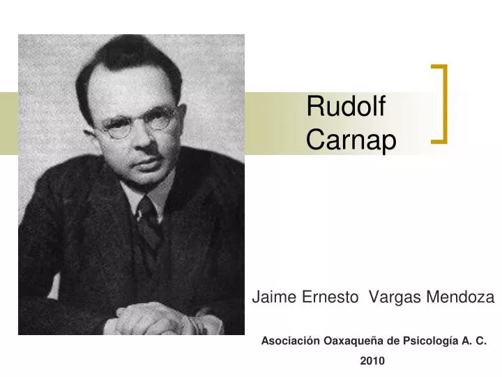 PPT - Rudolf Carnap PowerPoint Presentation, free download - ID:206438