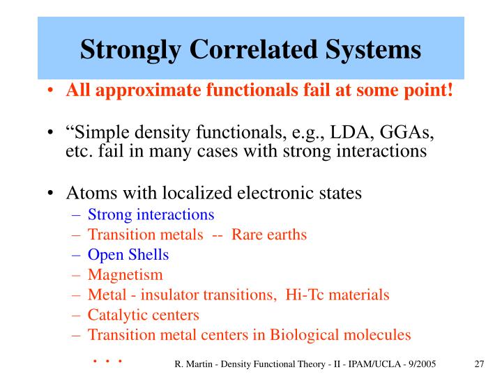 PPT - Density Functional Theory The Basis of Most Modern Calculations ...