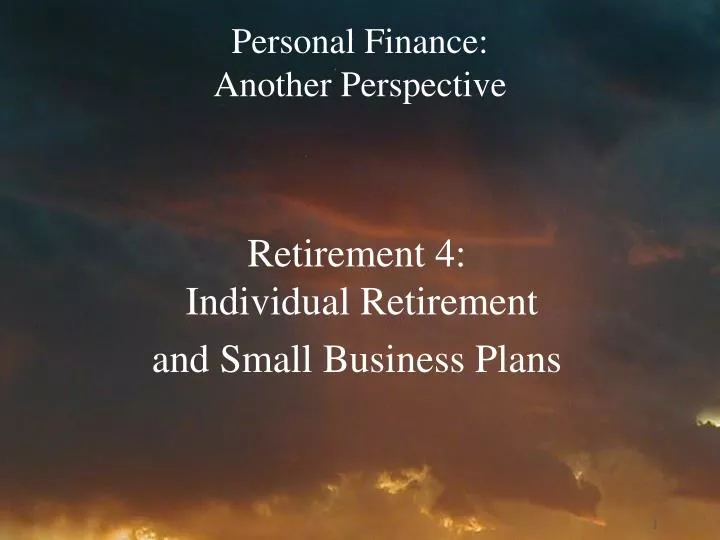 PPT - Personal Finance: Another Perspective PowerPoint Presentation ...