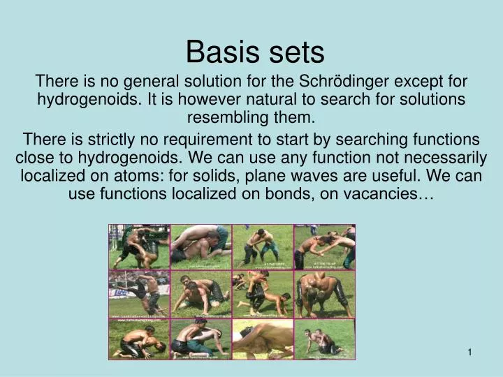 PPT - Basis sets PowerPoint Presentation, free download - ID:207923 PPT - Basis sets PowerPoint Presentation, free download - ID:207923
