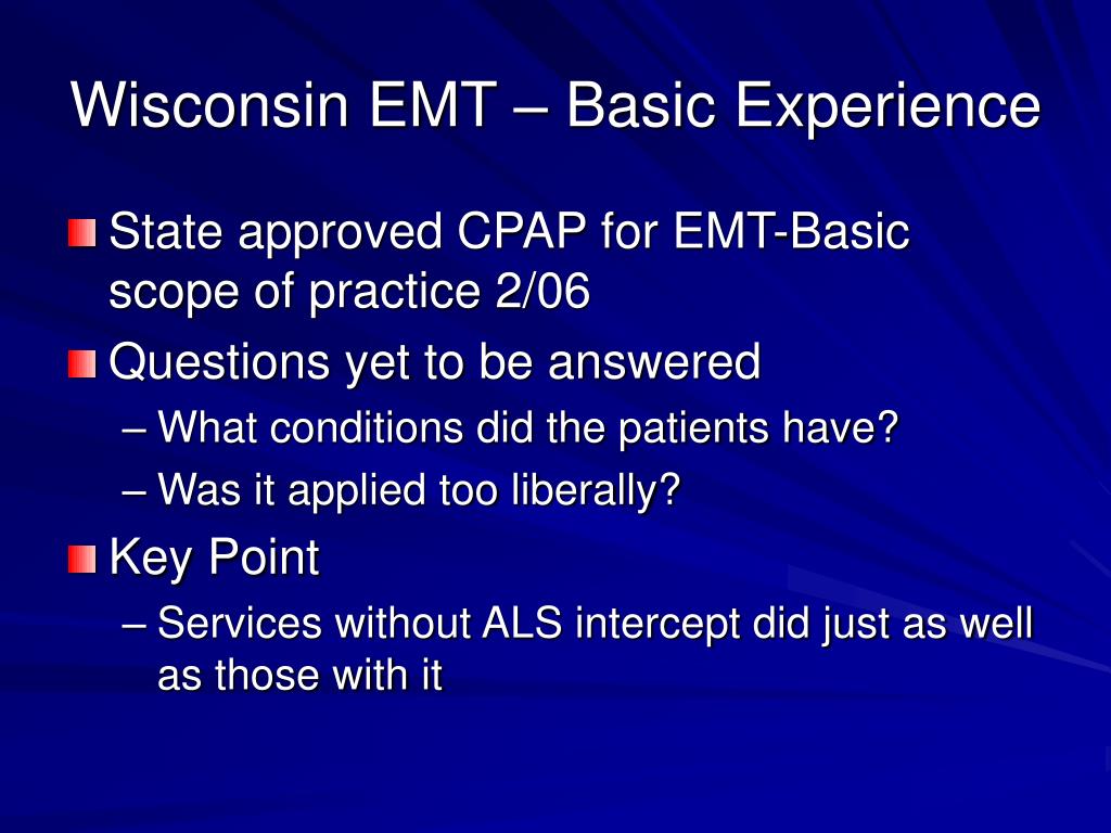 PPT - Pre-Hospital CPAP What the EMS Medical Director should know ...