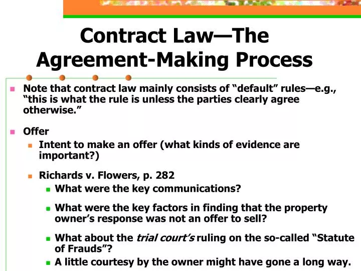 PPT - Contract Law—The Agreement-Making Process PowerPoint Presentation ...
