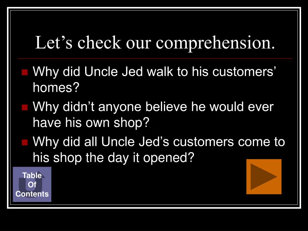 PPT - Uncle Jed’s Barbershop by: Margaree King Mitchell illustrated by ...
