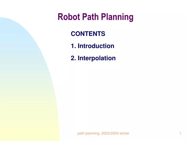 PPT - Robot Path Planning PowerPoint Presentation, free download - ID:21186