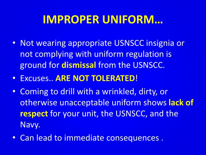 PPT - UNIFORM REGULATIONS AND GROOMING STANDARDS PowerPoint ...