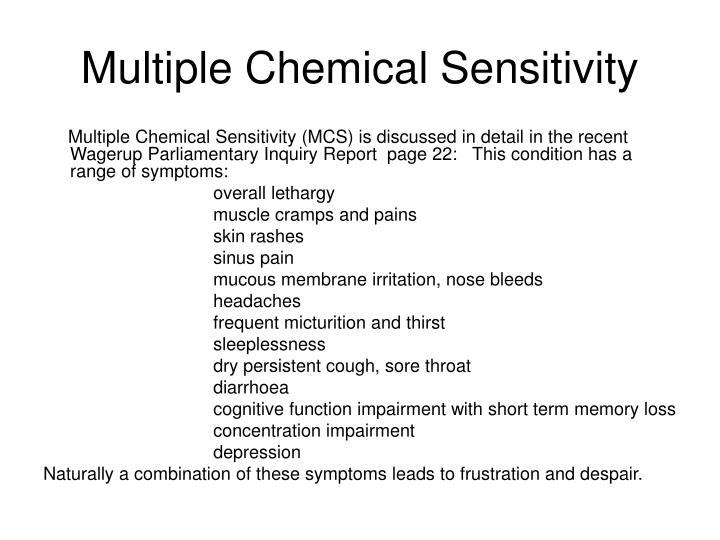 PPT - Multiple Chemical Sensitivity PowerPoint Presentation - ID:215268
