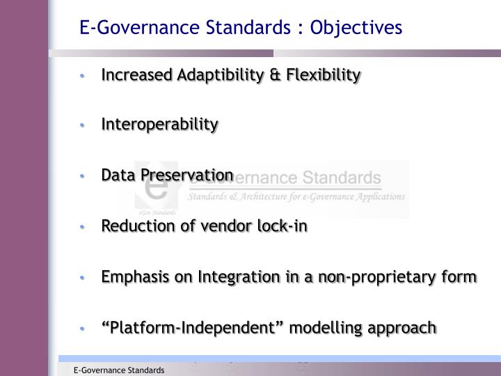 PPT - Standards in E-Governance PowerPoint Presentation - ID:216005