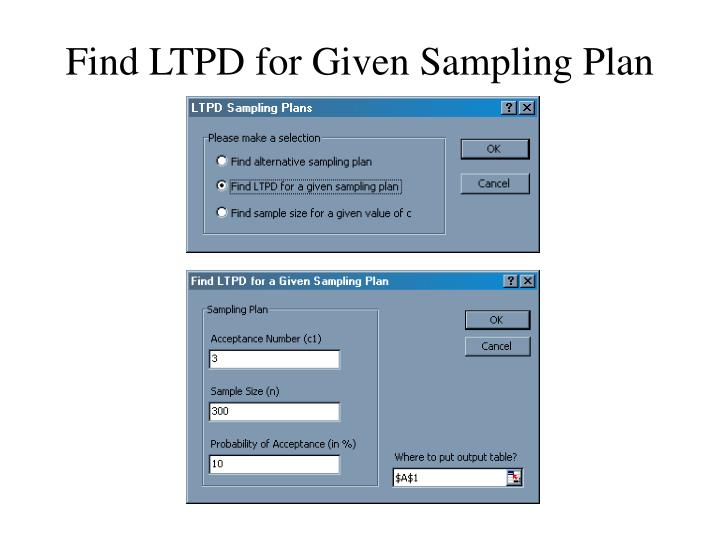 PPT - A General EXCEL Solution for LTPD Type Sampling Plans PowerPoint ...