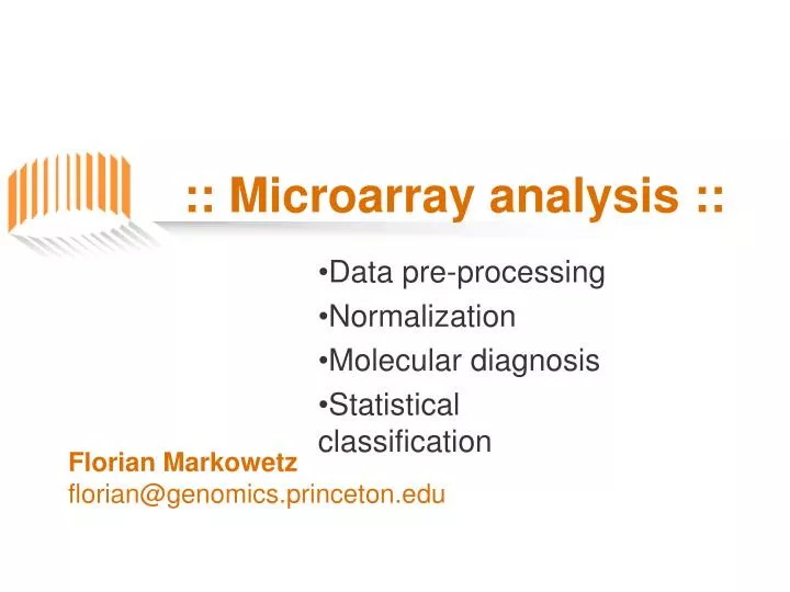 PPT - :: Microarray analysis :: PowerPoint Presentation, free download - ID:218620