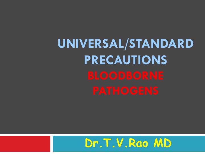 PPT - Universal Health Care Precautions PowerPoint Presentation, free ...