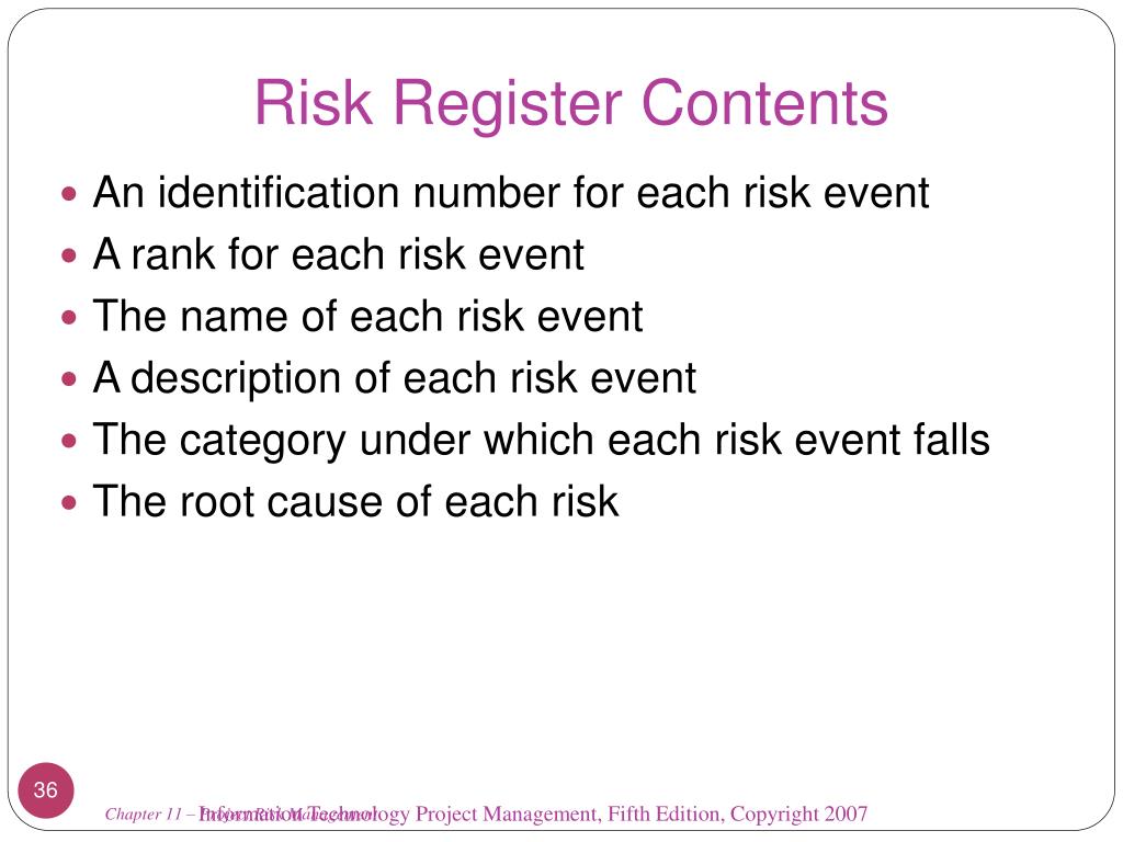 PPT - Chapter 11: Project Risk Management PowerPoint Presentation, free ...
