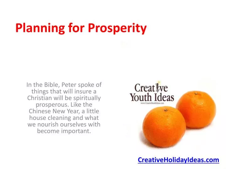 PPT - Planning for Prosperity PowerPoint Presentation, free download ...