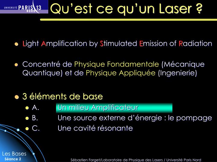 PPT - I . Les principes de base du laser PowerPoint Presentation - ID ...