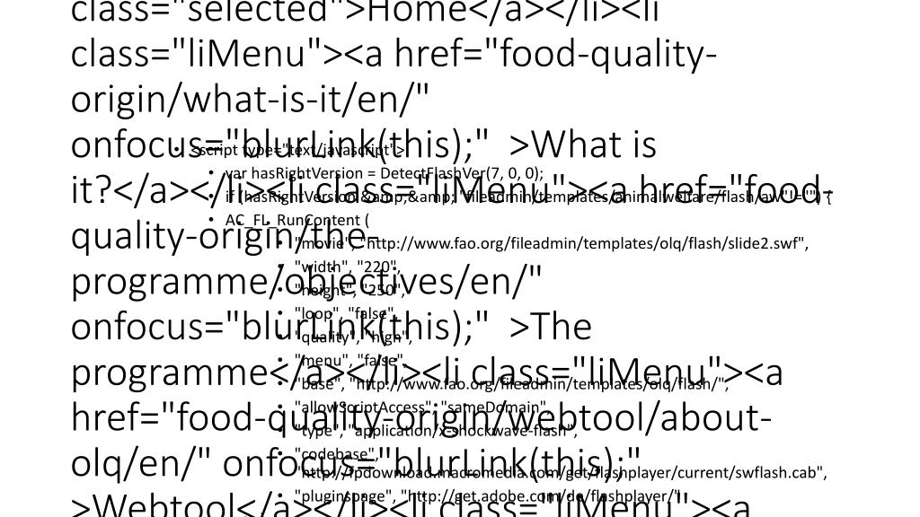 PPT - var hasRightVersion = DetectFlashVer(7, 0, 0); PowerPoint ...