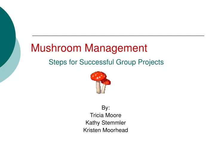 PPT - Mushroom Management Steps for Successful Group Projects ...