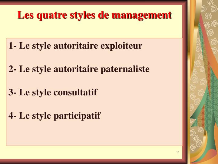 PPT - Les styles de management PowerPoint Presentation - ID:224866