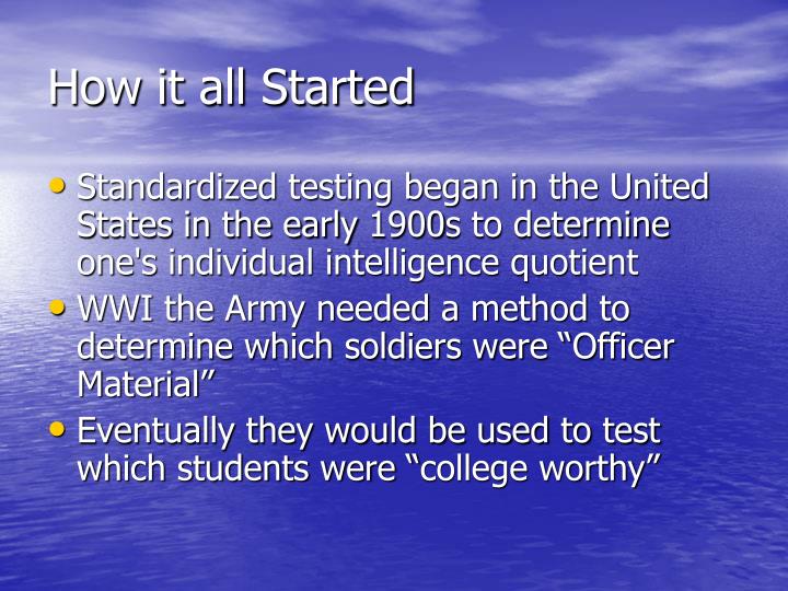 PPT - A History of Standardized Testing PowerPoint Presentation - ID:225098