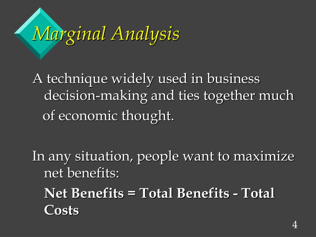 PPT Marginal Analysis PowerPoint Presentation Free Download ID 225691