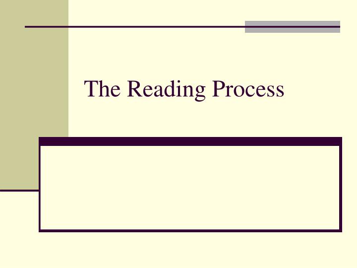 PPT - The Reading Process PowerPoint Presentation, free download - ID ...