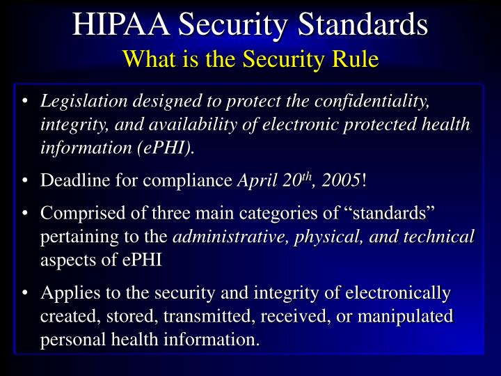 PPT - Information Technology Update HIPAA SECURITY RULE PowerPoint ...