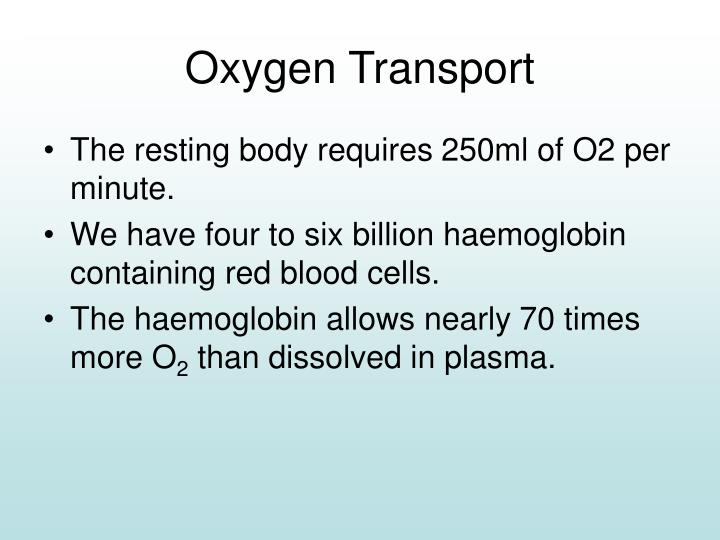 PPT - Transport of Oxygen and Carbon Dioxide PowerPoint Presentation ...